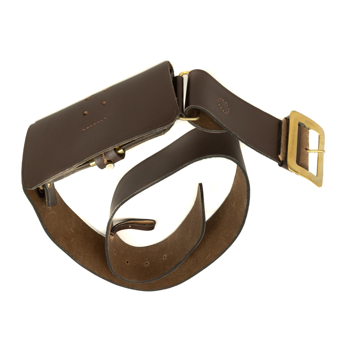 Cross Belt & Pouch - Light Dragoons - 2" Brown Leather - 38" – The ...